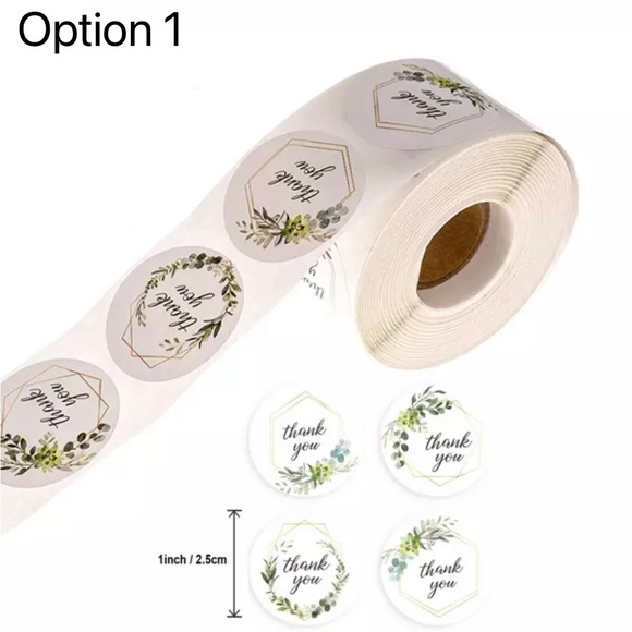 Office | 50pcsroll Bulk Thank You Stickers Circle Thank You Stickers ...